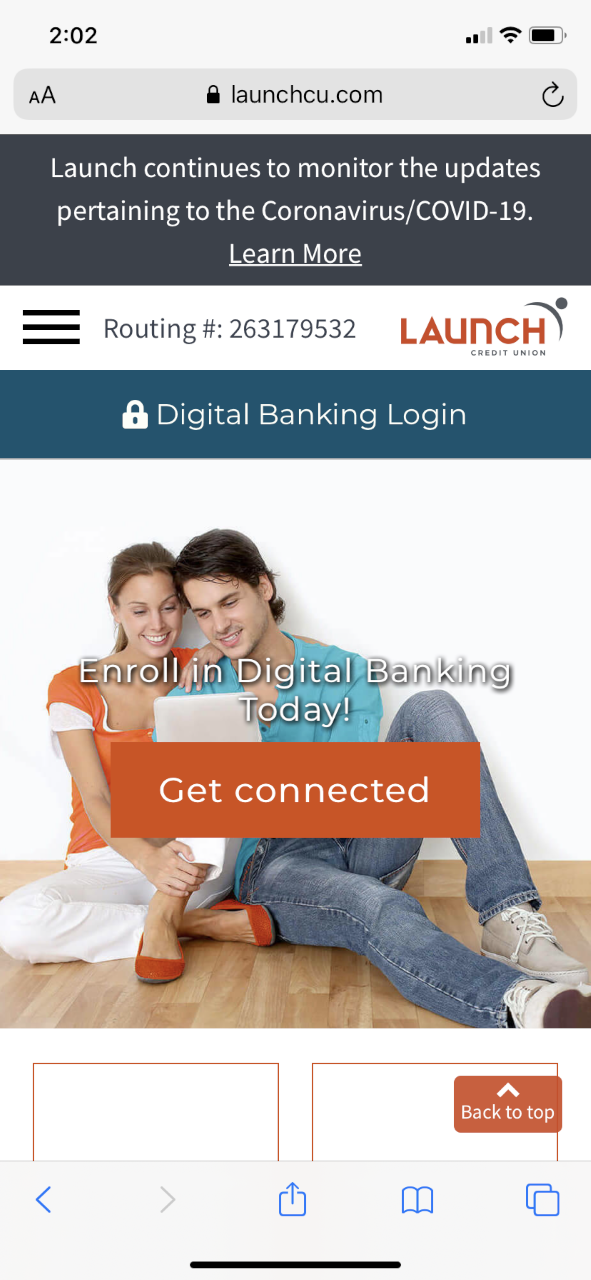 Logging in to Digital Banking - Launch Credit Union